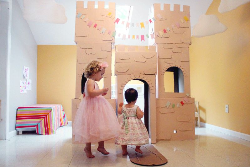 DIY Cardboard Castle Tutorial – Cost:$4 – At Home With Natalie